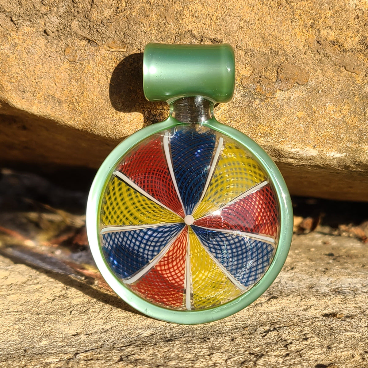 Primary color Panel Tech with Chromium Pendant – Stephan Peirce Glass